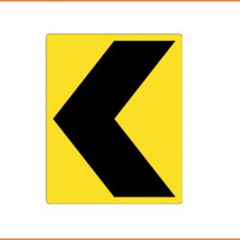 D4-6 Chevron Alignment Marker Sign - Class 1 Reflective Aluminium