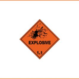 Hazchem Sign - Explosive 1.1 at SafePak Industrial Supplies