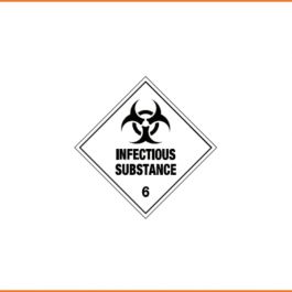 Hazchem Sign - Infectious Substance 6 at SafePak Industrial Supplies
