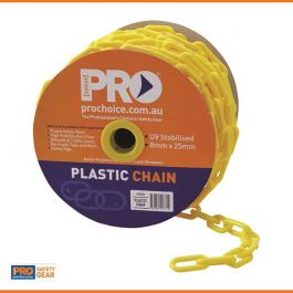 Yellow 8mm Plastic Safety Chain at SafePak Workwear & Safety