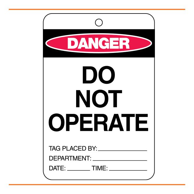 Danger Do Not Operate Lockout Poly Tags - Pk/10 at SafePak Workwear ...